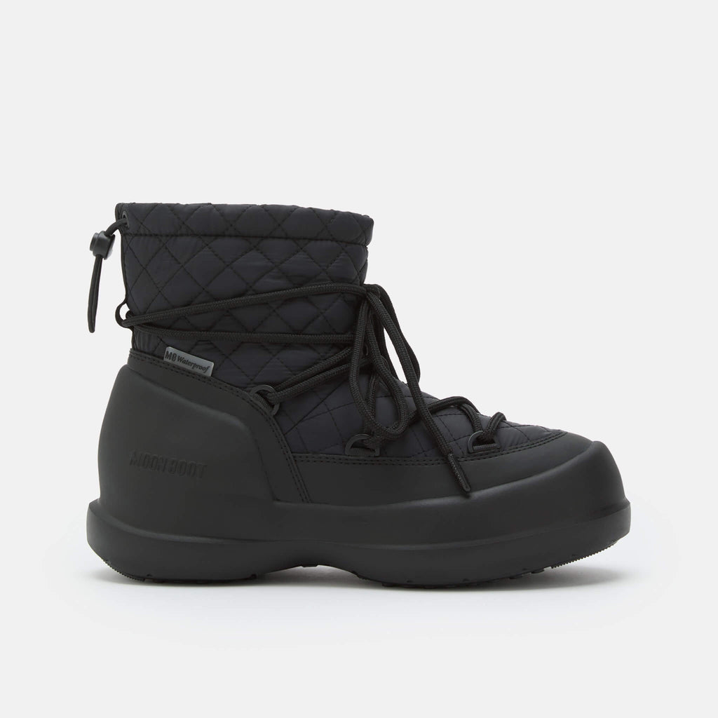 Cizme de iarnă negre Moon Boot Mezzaluna Quilted Mid WP de damă
